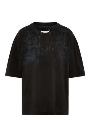 MAISON MARGIELA Oversized Numeric Logo T-shirt - Black