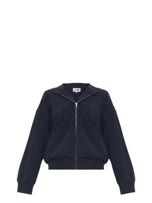 MAISON MARGIELA MM6 Maison Margiela Long-Sleeve Zippered Hoodie Black
