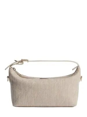 Dior Zippered Shoulder Bag With Cd Clasp - Beige