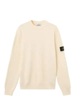 Stone Island Long-sleeve Crew-neck Knit Top - Ivory