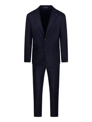 Tagliatore Long-sleeved Single-breasted Suit Set - Black