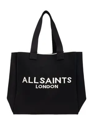 ALLSAINTS Logo Canvas Tote Bag - Black
