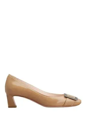 ROGER VIVIER Trompette Pumps In Patent Leather Camel