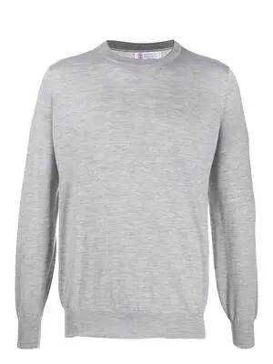 Brunello Cucinelli Crewneck Knitted Jumper - Gray
