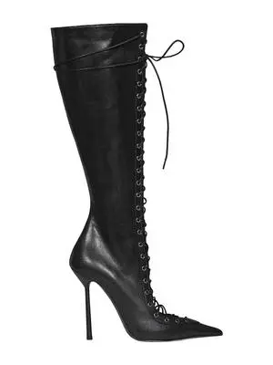 LE SILLA Le Silla Colette Lace-Up High Heel Boots Black/black
