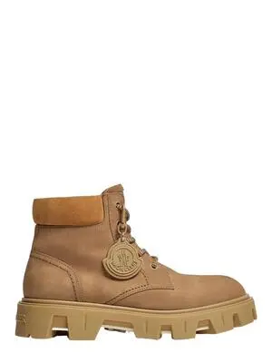 Moncler Peak City Nubuck Suede Ankle Boots - Brown