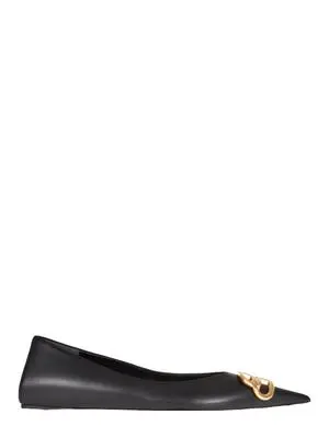 Balenciaga Knife Bb Logo Flats - Black