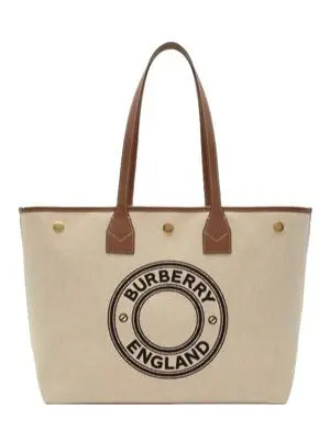 Burberry Logo Graphic Canvas Tote - Triticale