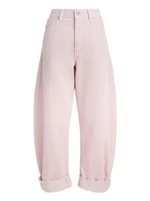 FRAME The Bubble Barrel Jeans By - Pink