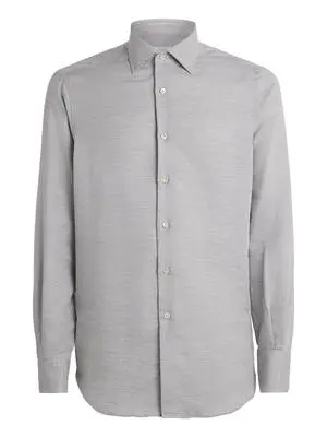 Pal Zileri Cotton-cashmere Shirt - Grey