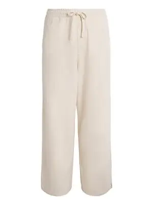 A.p.c. Cotton Drawstring Wide Leg Trousers - White