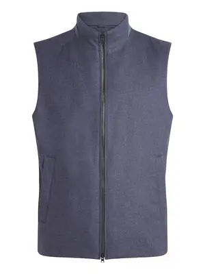 Herno Silk-cashmere Gilet - Blue