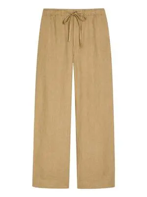 Polo Ralph Lauren Wide-leg Linen Trousers - Brown