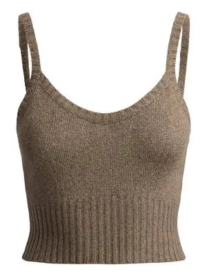 RALPH LAUREN Ralph Lauren Collection Silk-Blend Mouliné Camisole Sweater