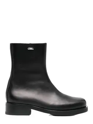 Our Legacy Round-toe Zip-up Ankle Boots - Black