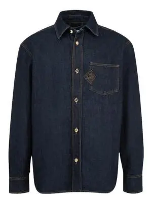 Casablanca Logo-embroidered Overshirt - Black