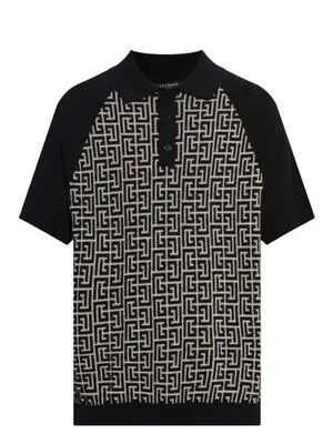 Balmain Short-sleeved Polo Shirt - Black
