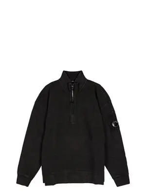 C.P. COMPANY Half-zip Hoodie - Black