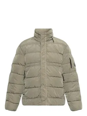 C.P. COMPANY Long-sleeved Down Jacket With Stand-up Collar - Gray