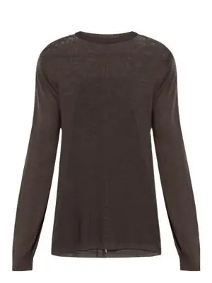 Rick Owens Seam Detail Knitted Sweater - Brown
