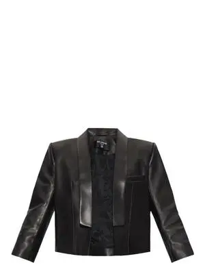 Balmain Leather Spencer Jacket - Black