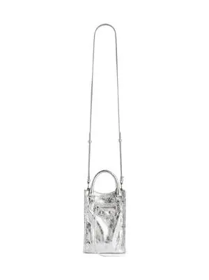 Balenciaga Le City Tote Phone Holder - Silver