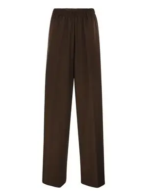 Fabiana Filippi Elasticated Waist Wide-leg Trousers - Black