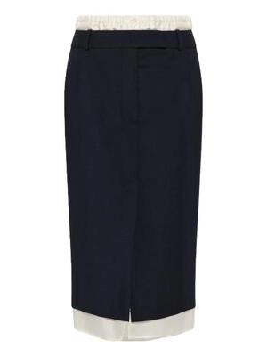 RÓHE Róhe Contrast-Trim Midi Skirt Black