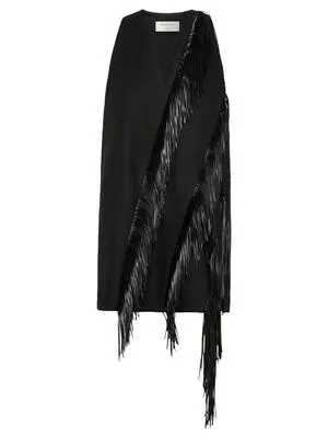 Sportmax Fringed Sleeveless Dress - Black