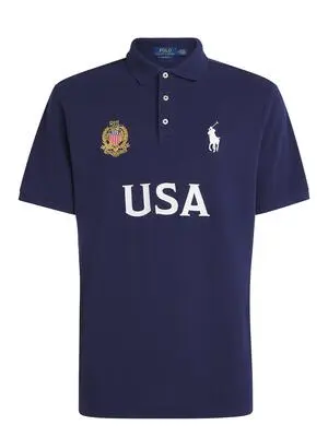 Polo Ralph Lauren Cotton Usa Polo Shirt - Navy