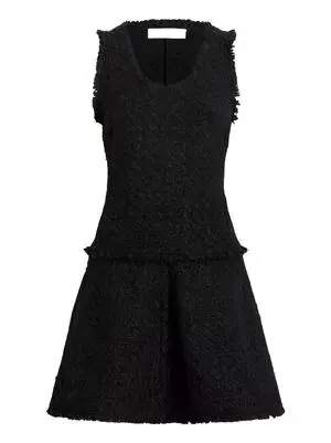 Proenza Schouler White Label Kaida Basketweave Tweed Dress - Black