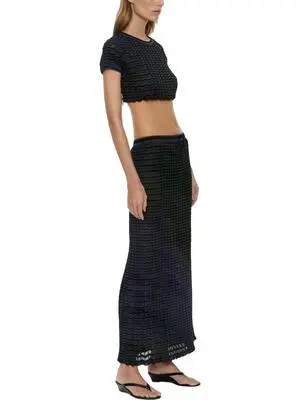 Christopher Esber Verano Striped Maxi Skirt - Black