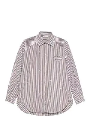Sandro Striped Crystal-embellished Shirt - Brown