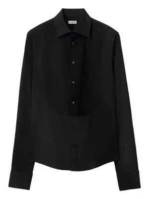 Burberry Piqué Bib-cotton Shirt - Black