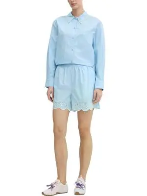 Stine Goya Broderie Anglaise Shirt - Blue
