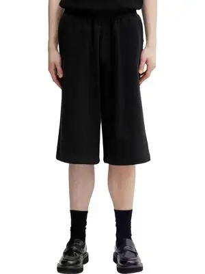 HELIOT EMIL Jersey Textured Elasticated Waistband Shorts - Black