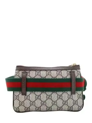 Gucci Ophidia Heart Utility Double Gg Coated Canvas Belt Bag - Brown