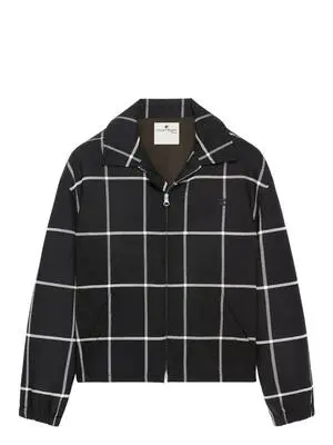 COURREGES Checked Pattern Bomber Jacket - Black