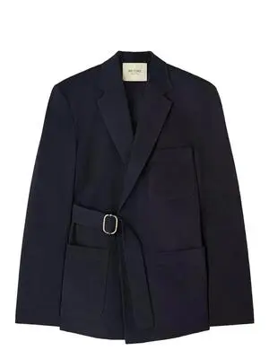 RETORI Belted Denim-effect Jacket - Blue