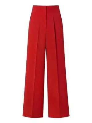RETORI Retro Cady High-waisted Wide-leg Trousers - Red