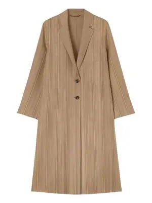 RETORI Retrogi Striped Reversible Virgin-wool Coat - Neutrals