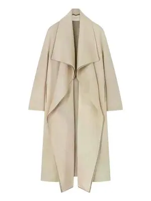RETORI Shawl Collar Wool Coat - Neutrals