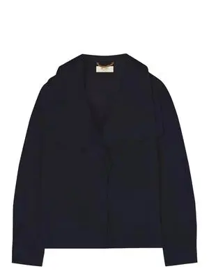 RETORI Retro'i Shawl Collar Long Sleeve Shirt - Blue