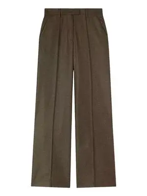 RETORI Retrol Embroidered Pleated Trousers - Brown