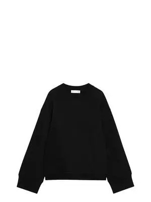 THE FRANKIE SHOP Talia Crewneck Sweatshirt - Black