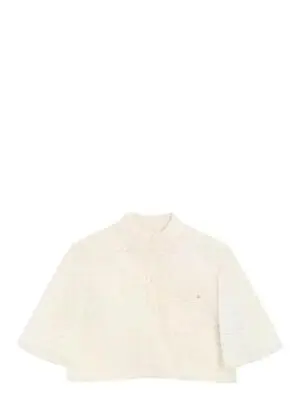 Valentino Garavani Micro Cotton Fleurs A Jour Shirt - Neutrals