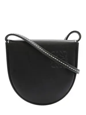Loewe Soft Calfskin Anagram Heel Pouch Crossbody Bag - Black