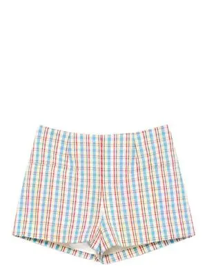 FAITHFULL THE BRAND Faithfull The Brand Aurora Checkered High-Waisted Shorts