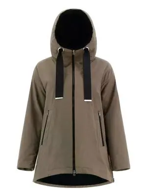 Herno A-line Hooded Jacket - Brown