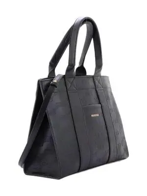 Balenciaga Hardware Embossed Leather Small Tote Bag - Black